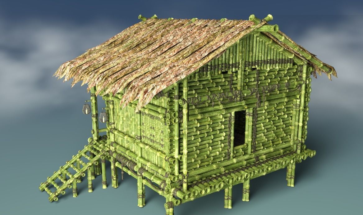 Bamboo Houses 3D model | CGTrader