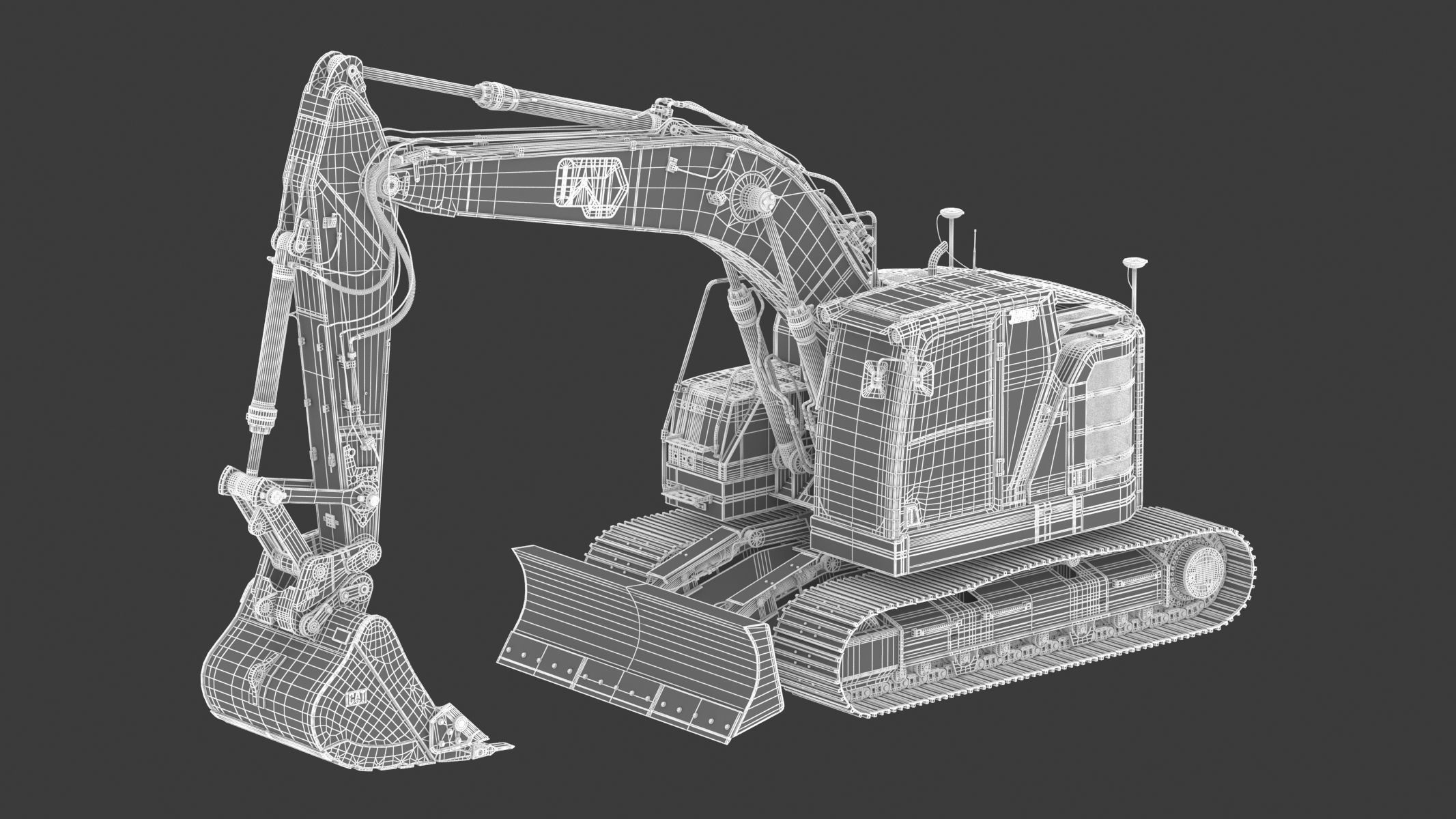 Cat 325 Hydraulic Excavator 3D model | CGTrader