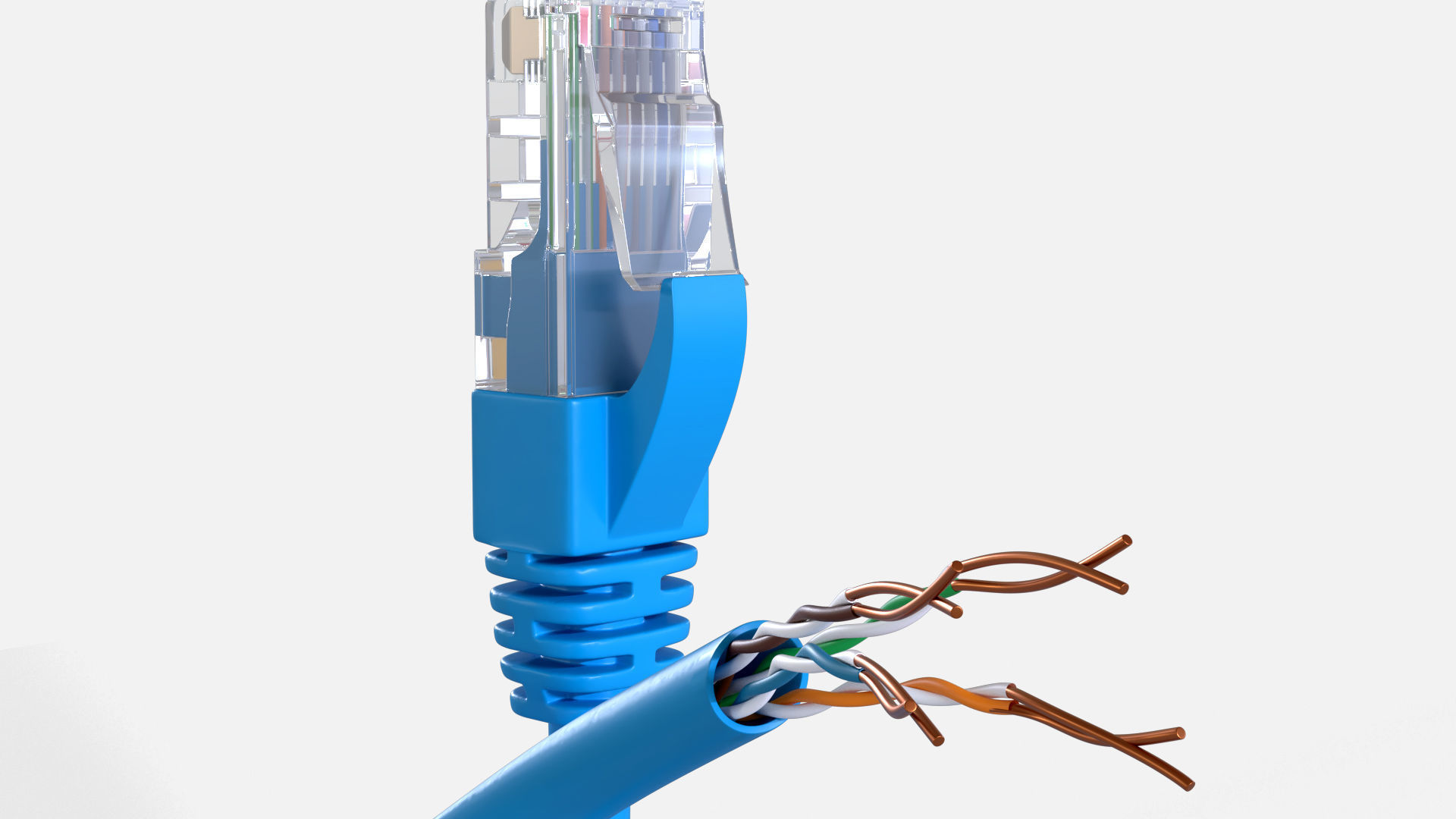 Rj45 Connector 3D model | CGTrader