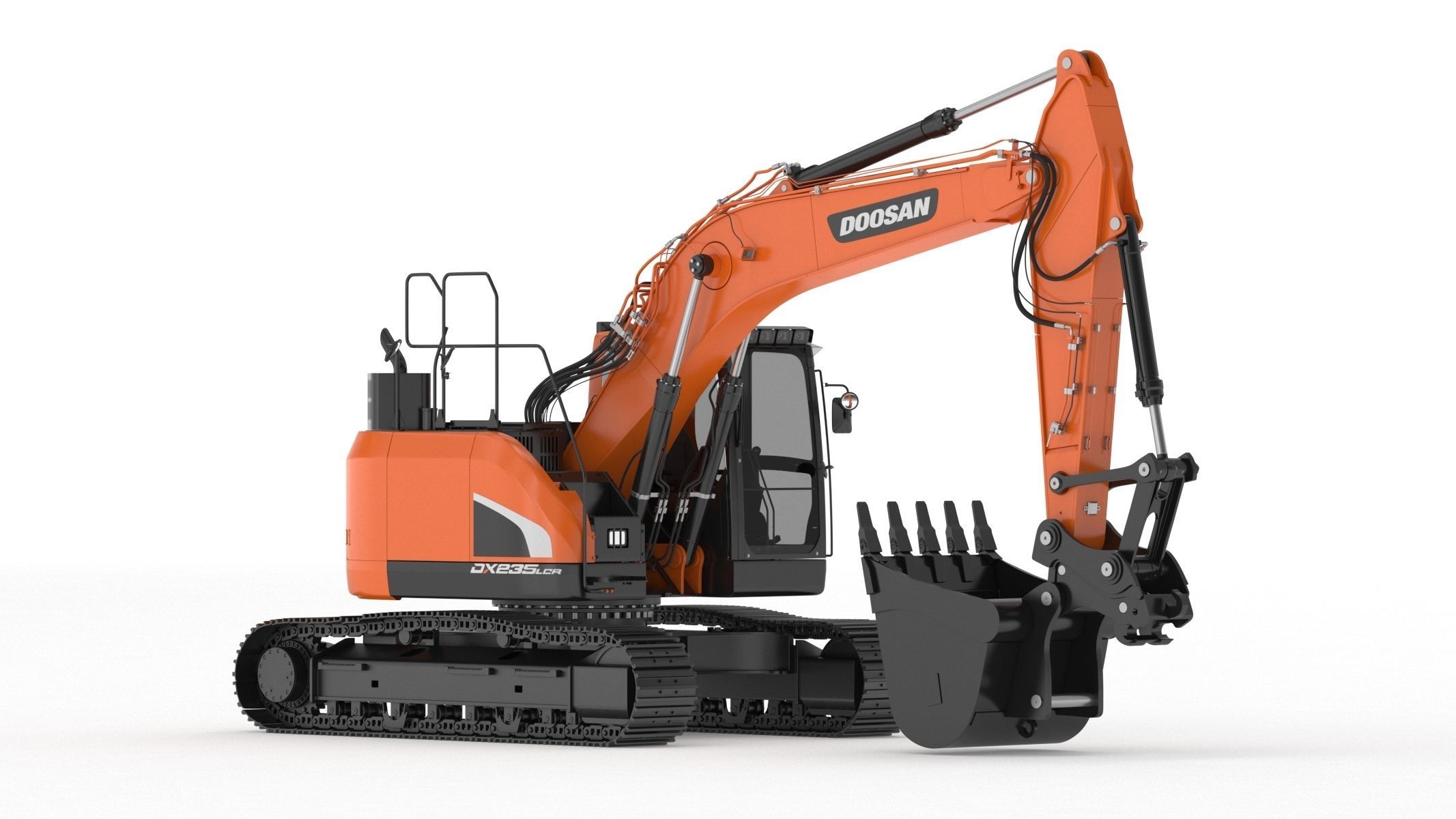 Doosan DX235LCR-5 Crawler Excavator 3D model | CGTrader