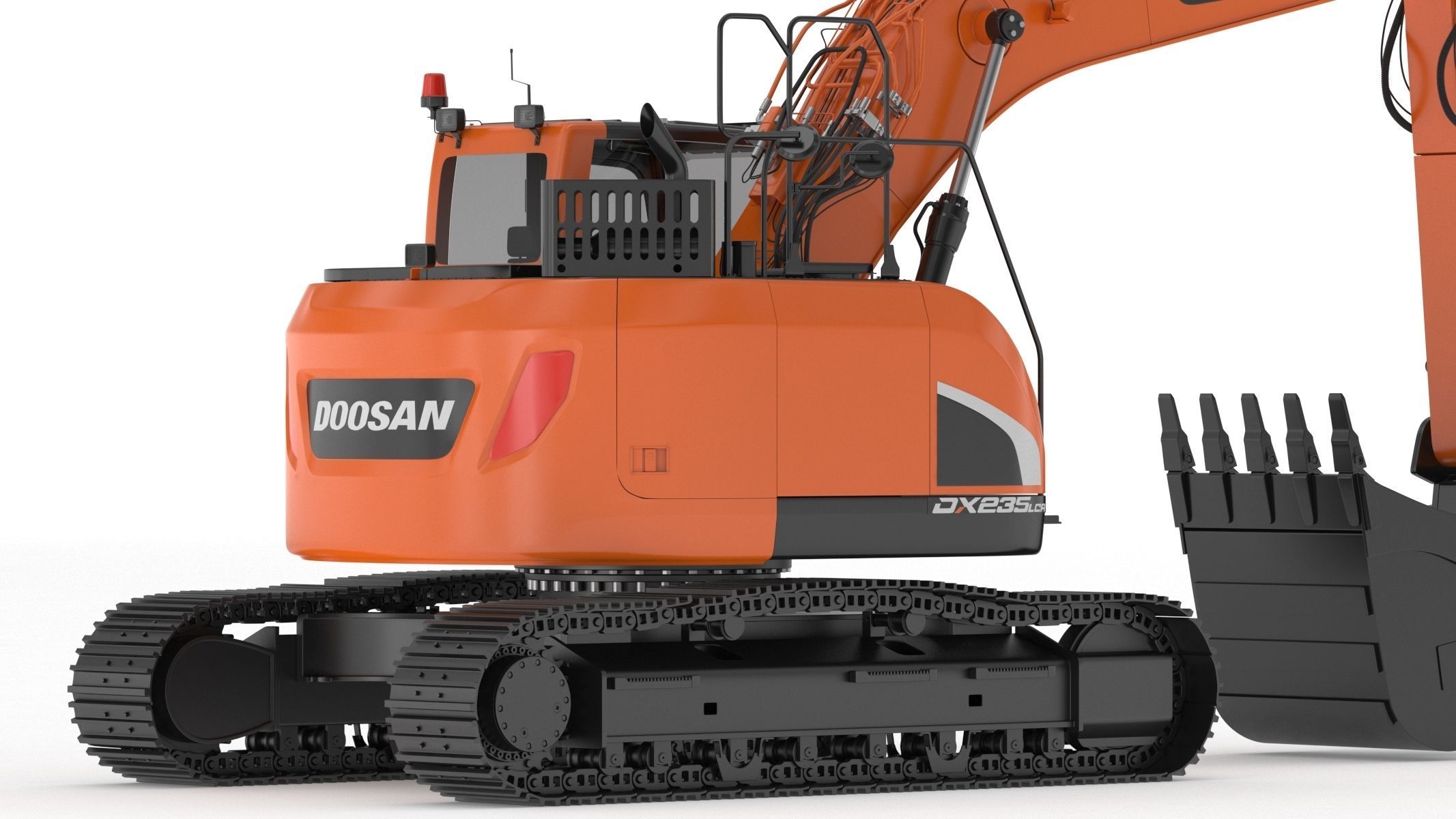 Doosan DX235LCR-5 Crawler Excavator 3D model | CGTrader