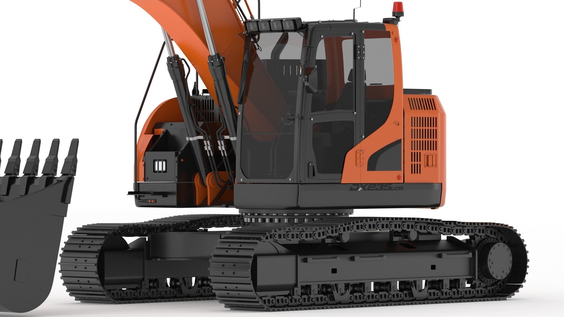 Doosan DX235LCR-5 Crawler Excavator 3D model | CGTrader