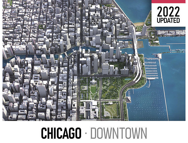 3D model Chicago VR / AR / low-poly | CGTrader