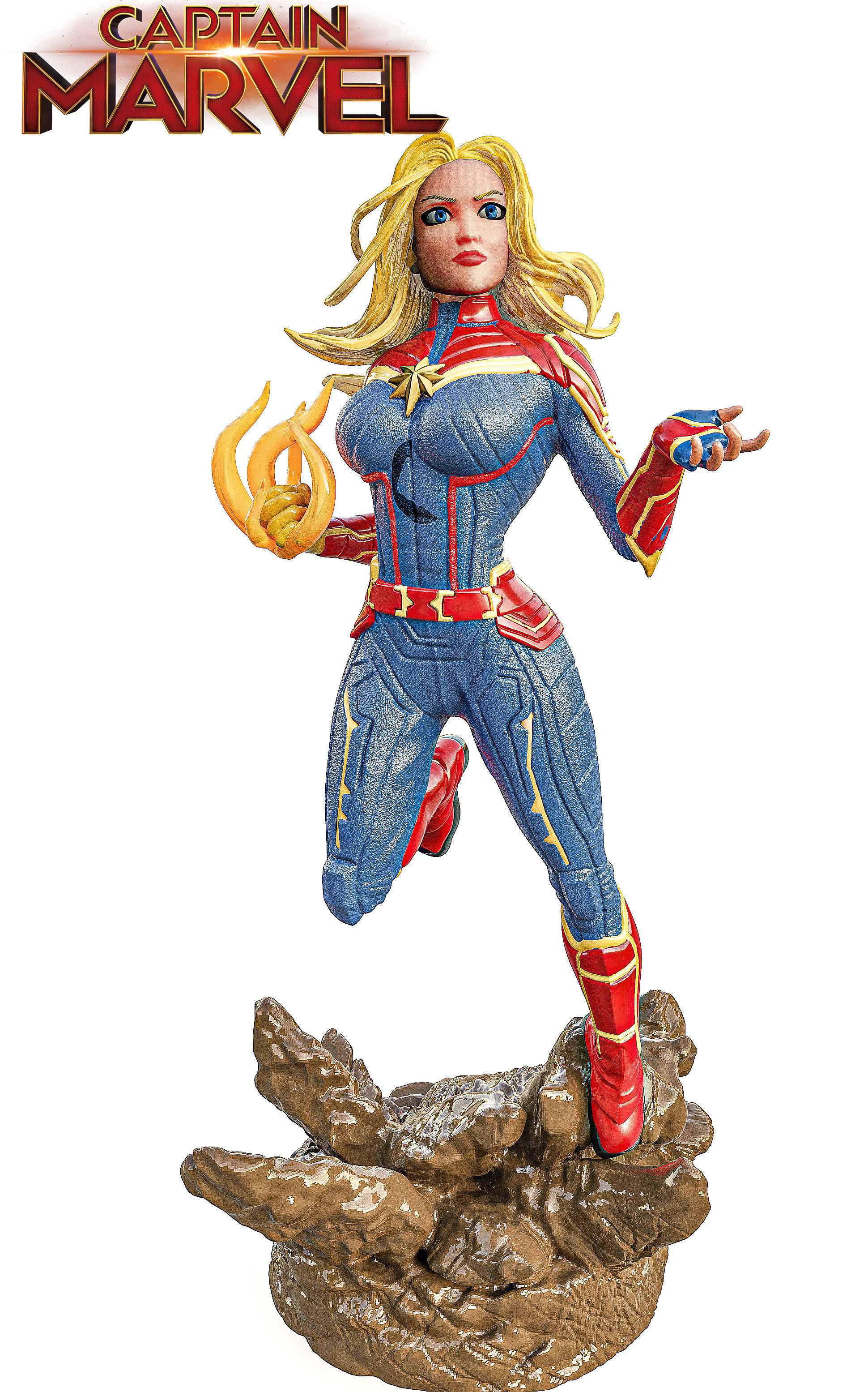 CAPTAIN MARVEL 3D model 3D printable | CGTrader