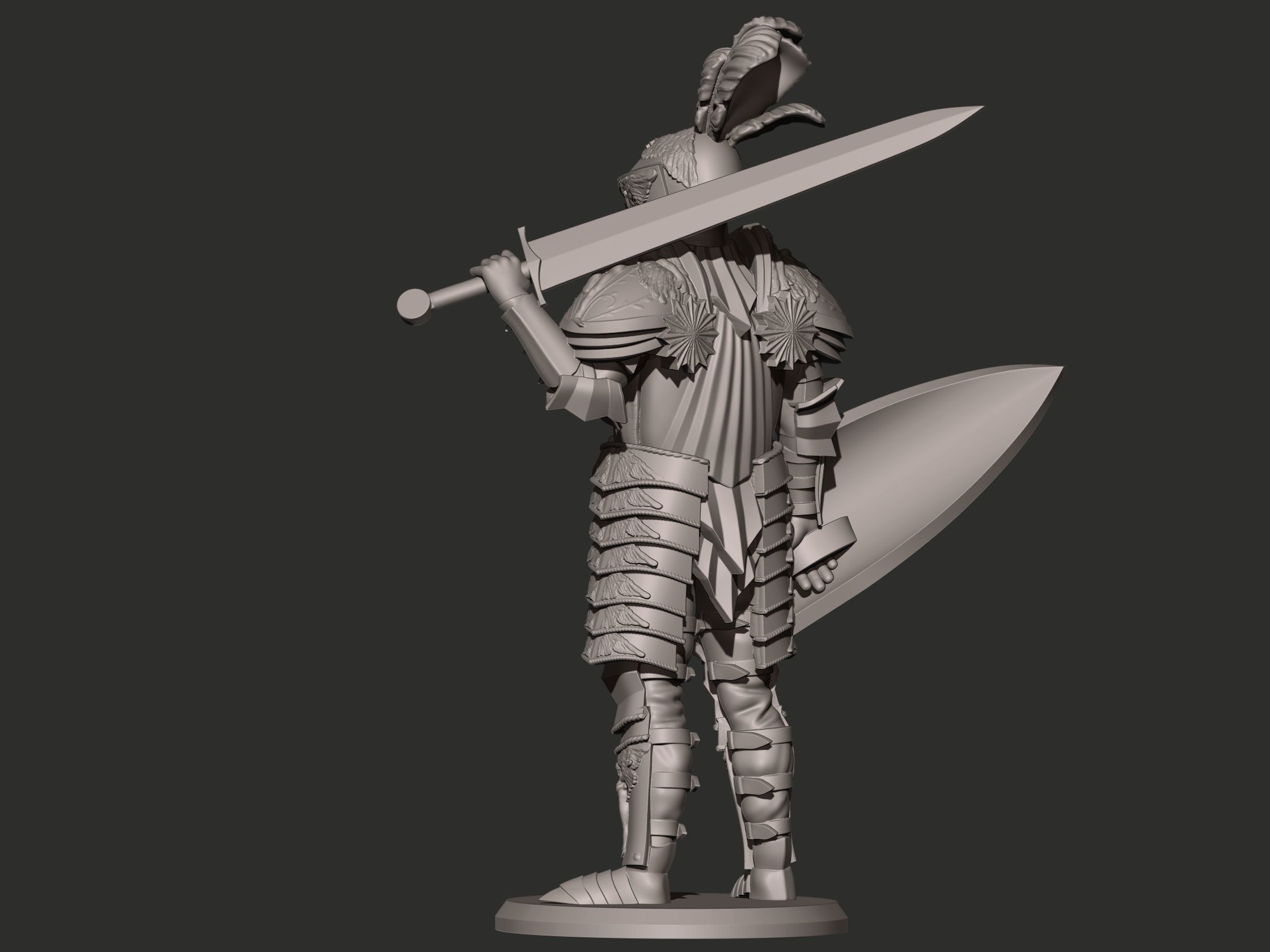 Knight in armor holding sword 3D model 3D printable | CGTrader