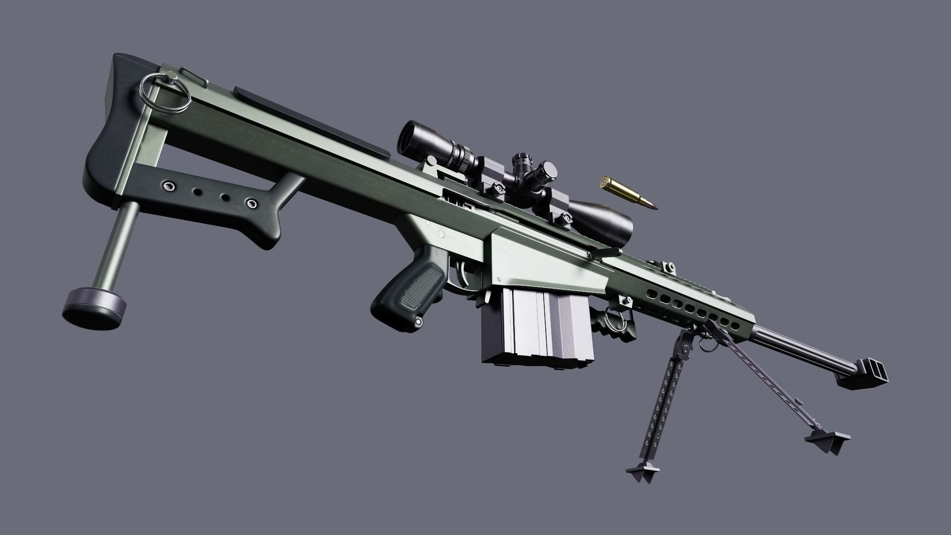 3D model Barrett M107 VR / AR / low-poly | CGTrader