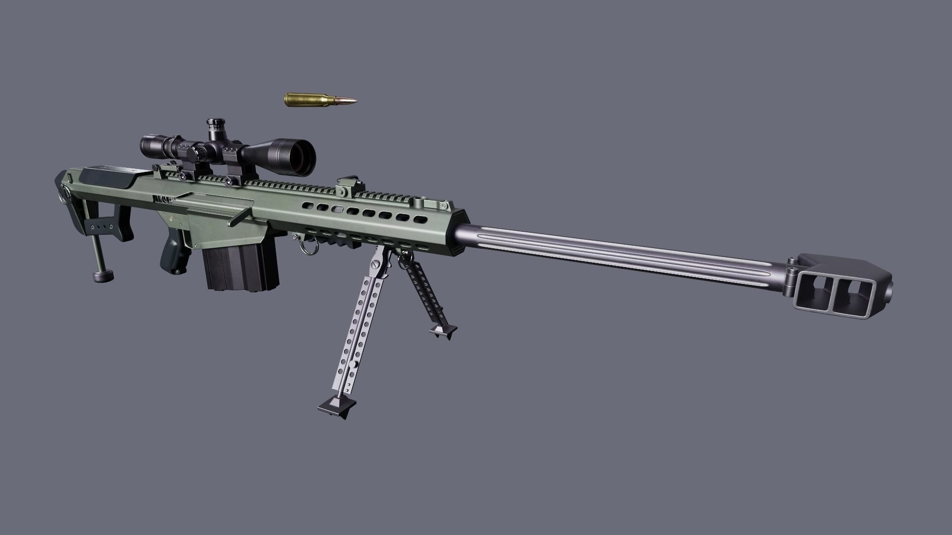 Barrett M107 3D model | CGTrader