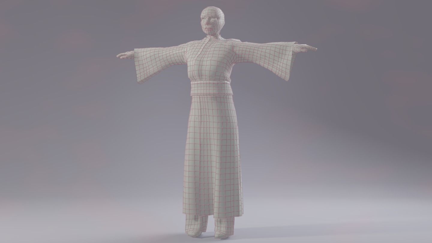 Womens silk robes 3D model | CGTrader