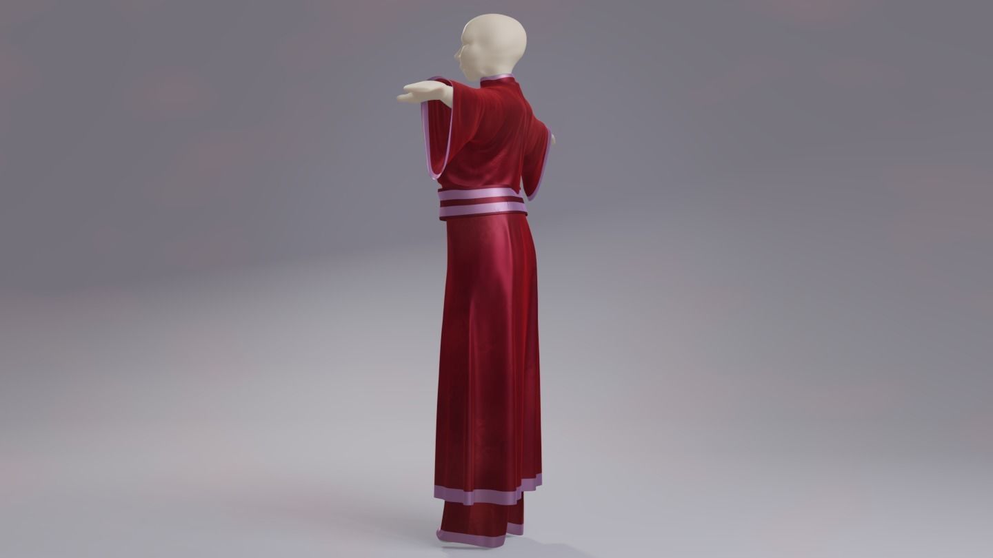 Womens silk robes 3D model | CGTrader