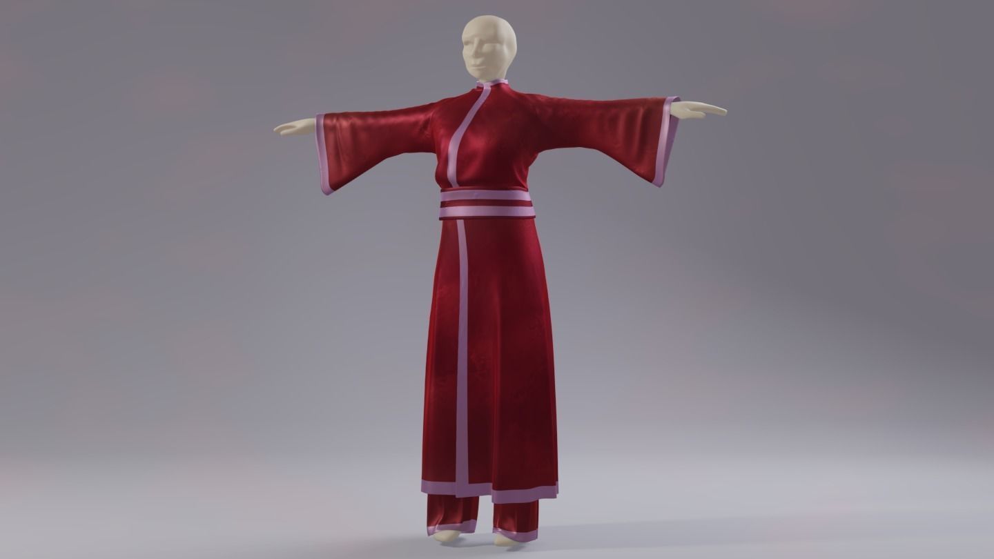 Womens silk robes 3D model | CGTrader