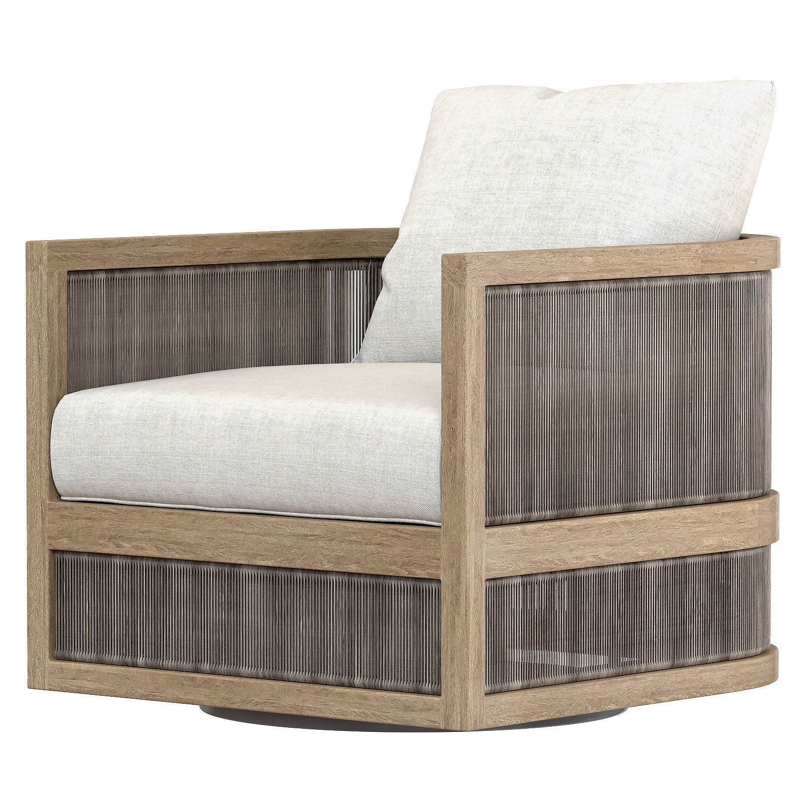 RH Capri Teak Swivel Lounge Chair 3D model | CGTrader