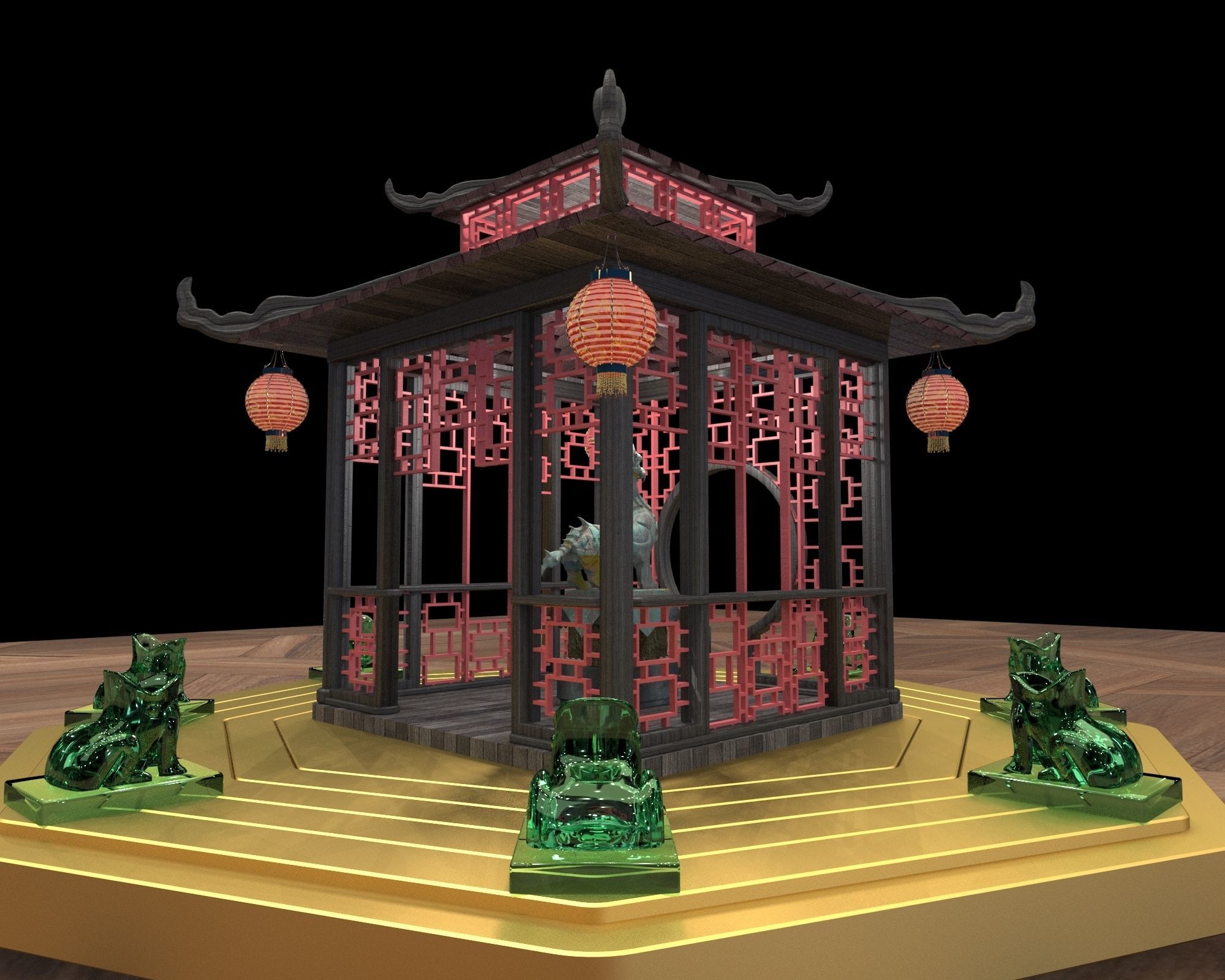 Chinese pavilion 3D model | CGTrader