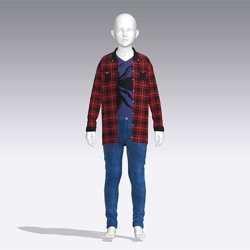 3D model Kid Clothes Outfit VR / AR / low-poly | CGTrader