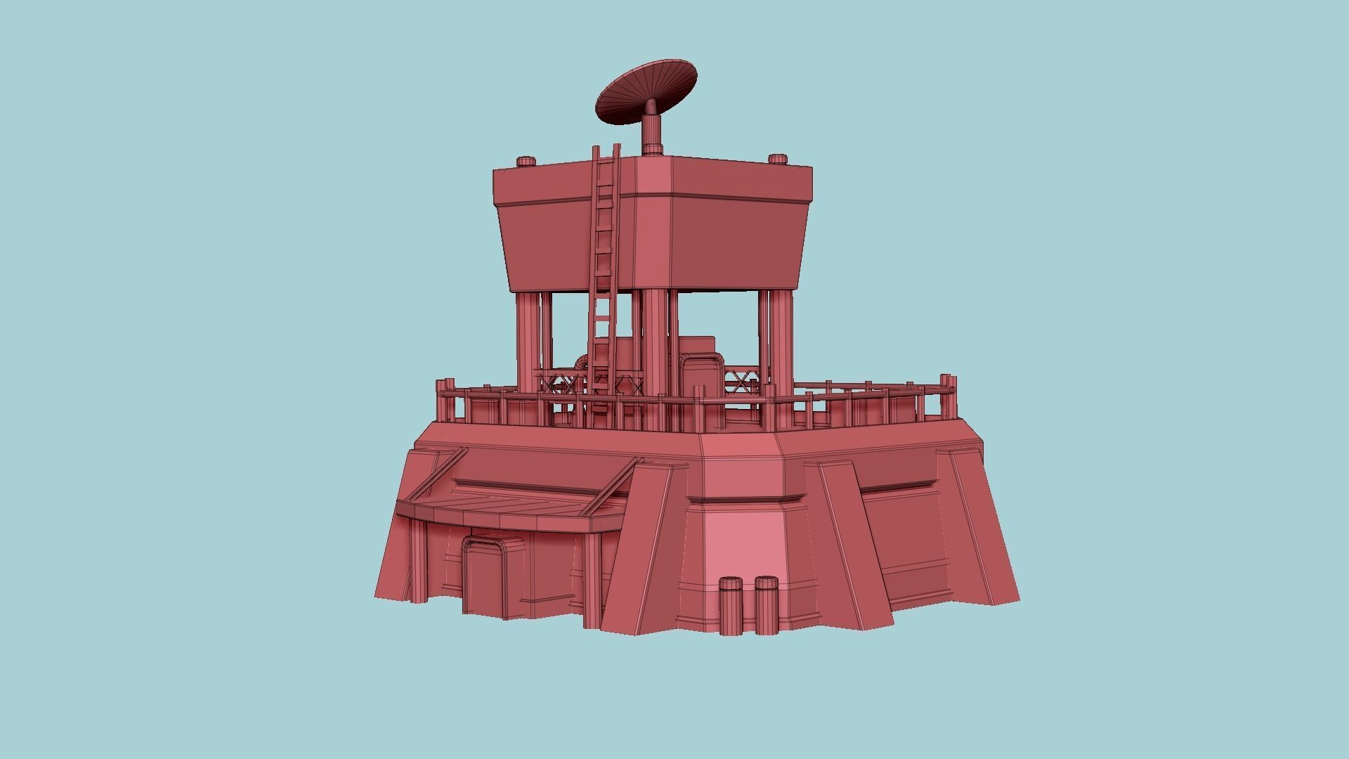 3D model SciFi Facility B10 Abandoned - Sci Fi Exterior Design VR / AR ...