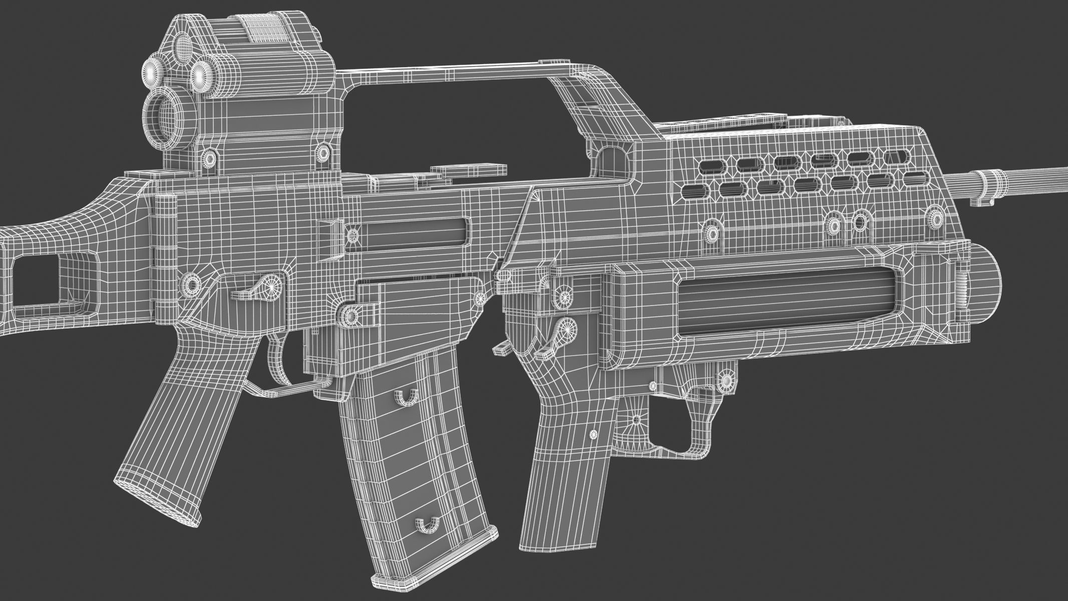 Heckler Koch AG36 Grenade launcher 3D model | CGTrader