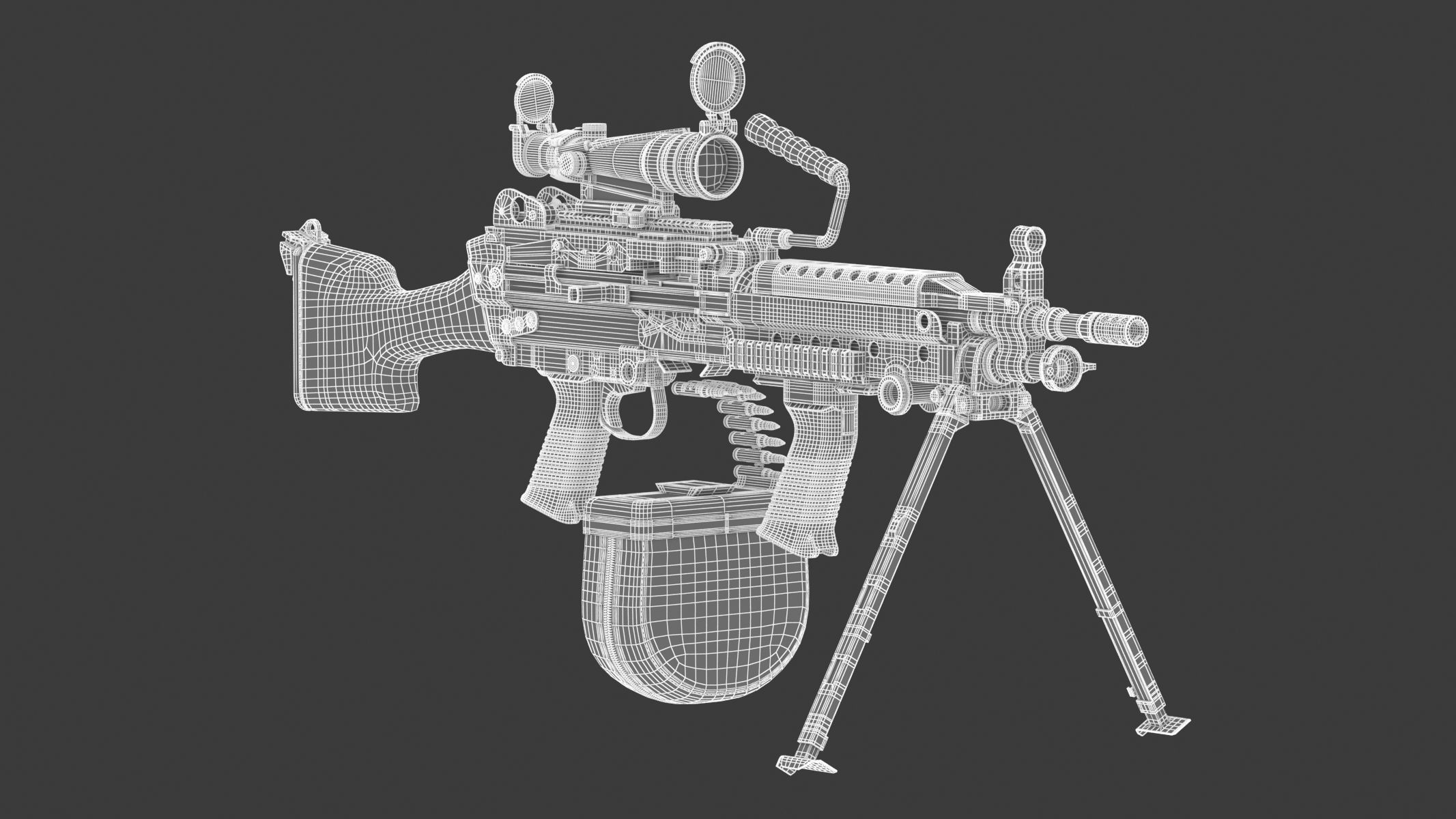 M249 Light Machine Gun 3D model | CGTrader