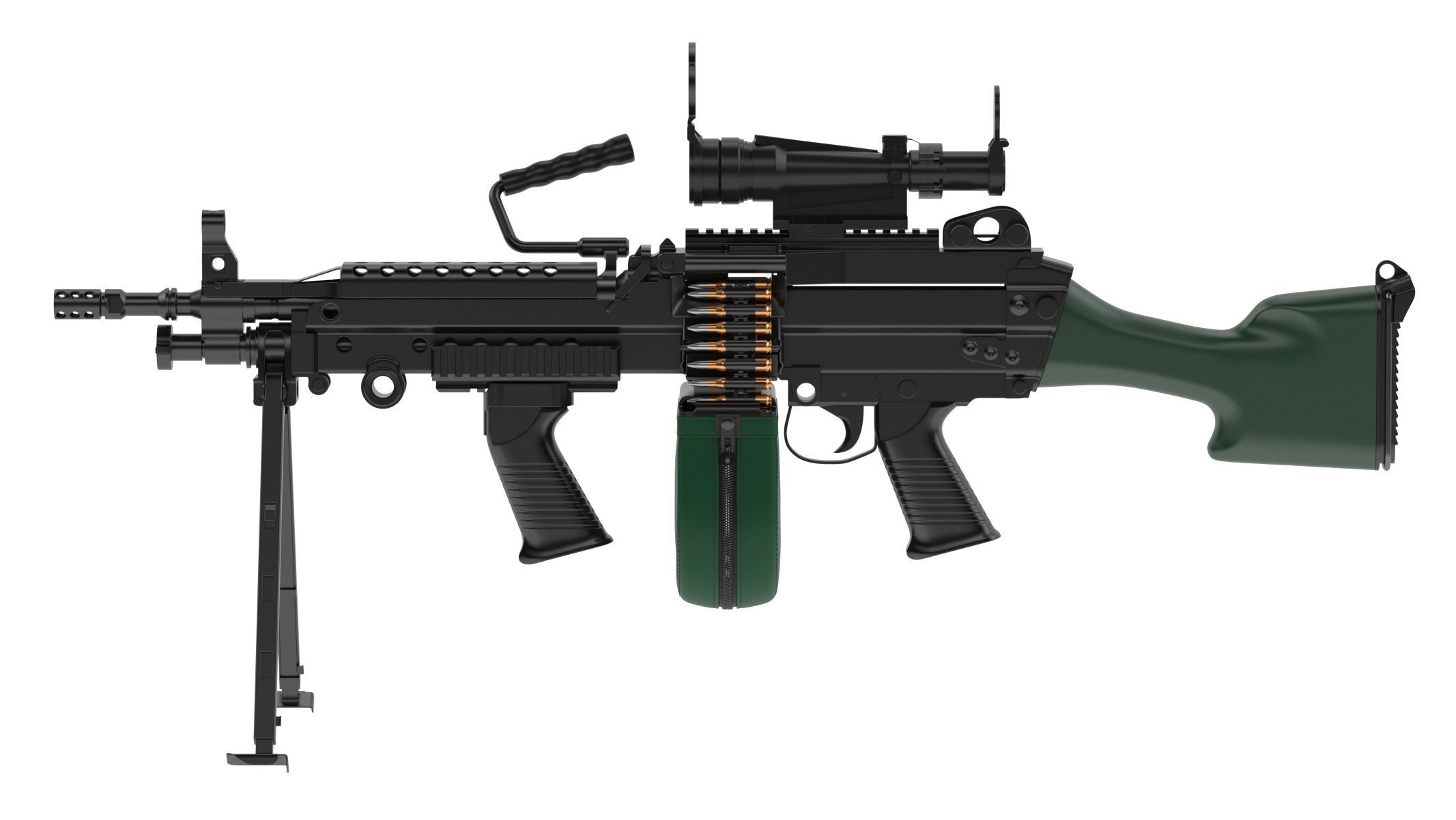 M249 Light Machine Gun 3D model | CGTrader