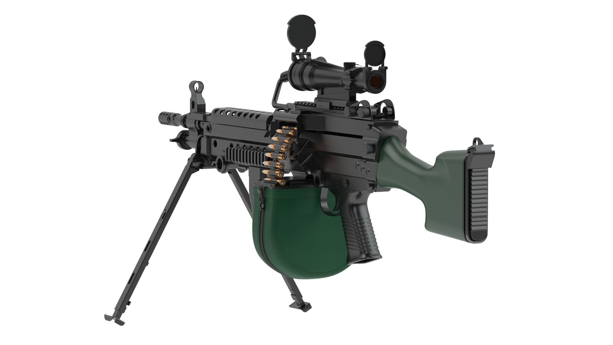 M249 Light Machine Gun 3D model | CGTrader
