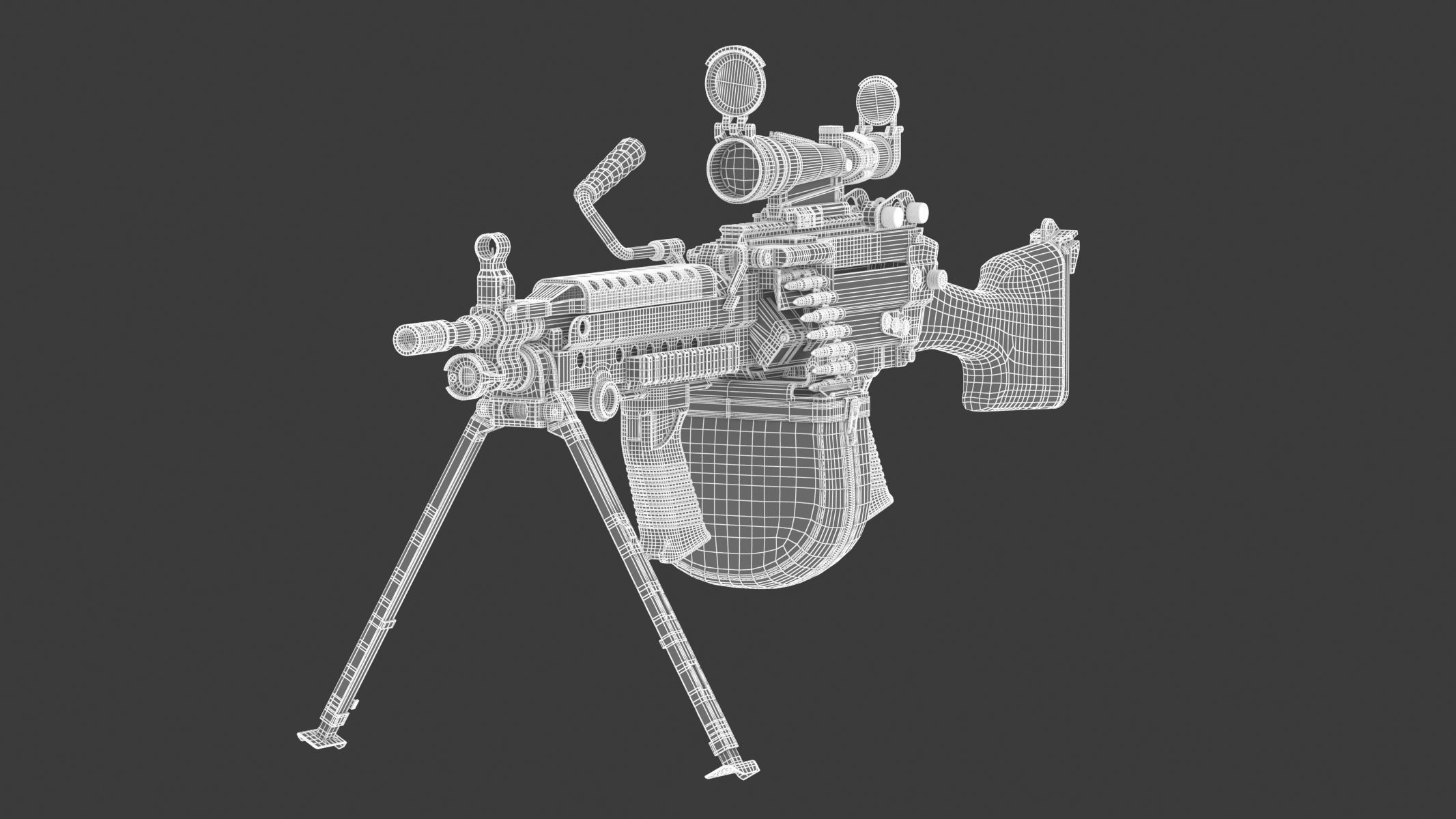 M249 Light Machine Gun 3D model | CGTrader