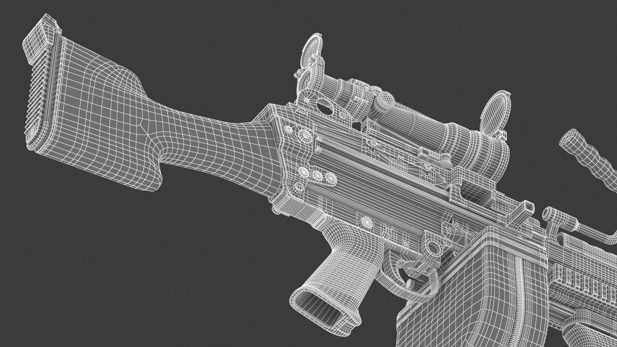 M249 Light Machine Gun 3D model | CGTrader