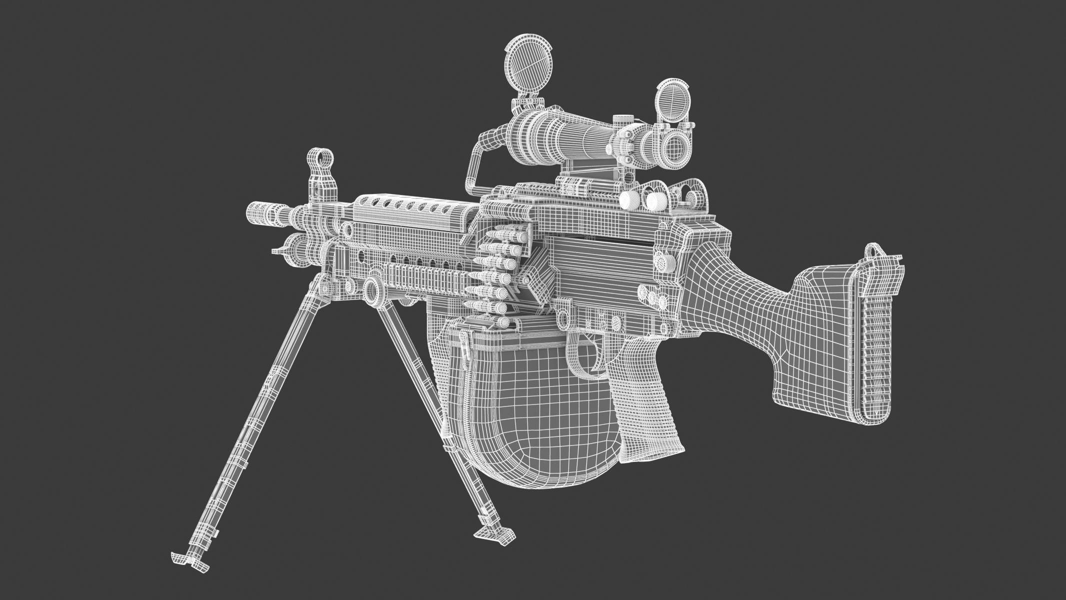 M249 Light Machine Gun 3D model | CGTrader