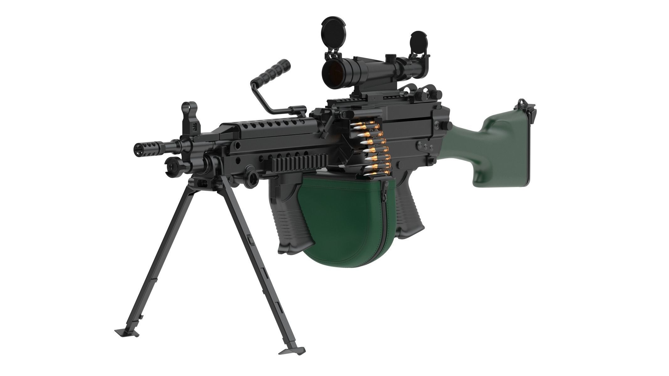 M249 Light Machine Gun 3D model | CGTrader