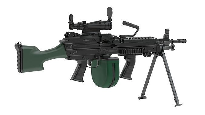 M249 Light Machine Gun 3D model | CGTrader
