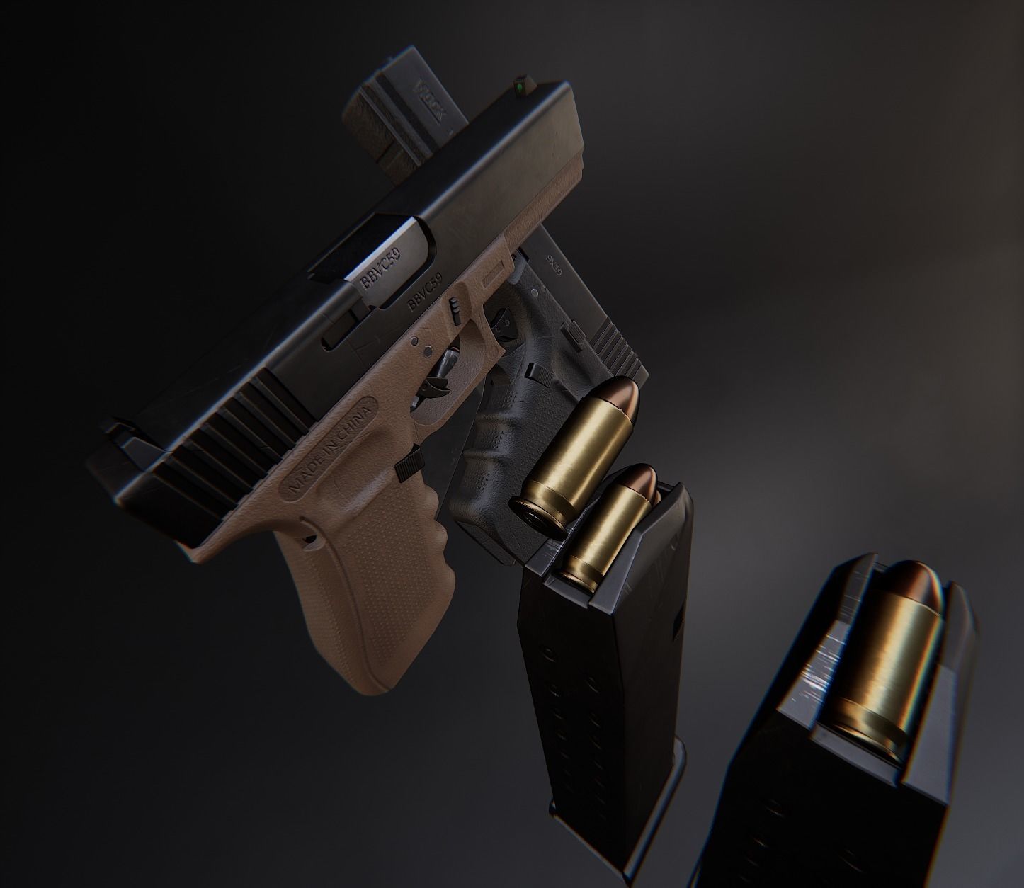 3D model AAA Glock Game Ready PBR VR / AR / low-poly | CGTrader