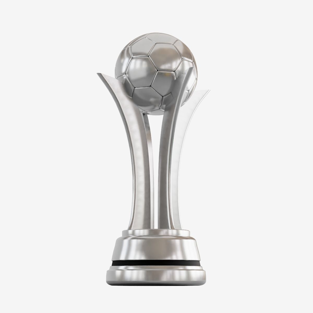 Silver Football Cup 3D model | CGTrader