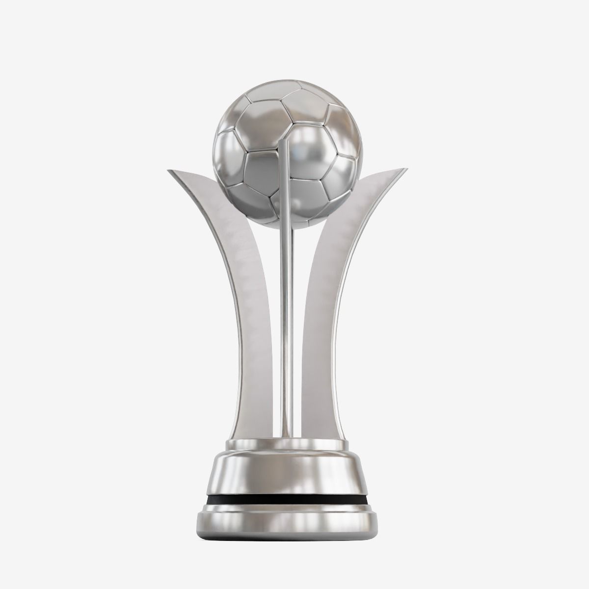 Silver Football Cup 3D model | CGTrader