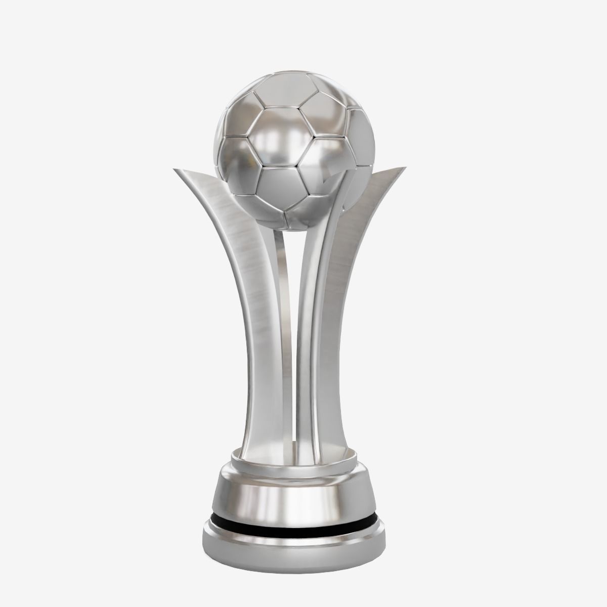 Silver Football Cup 3D model | CGTrader