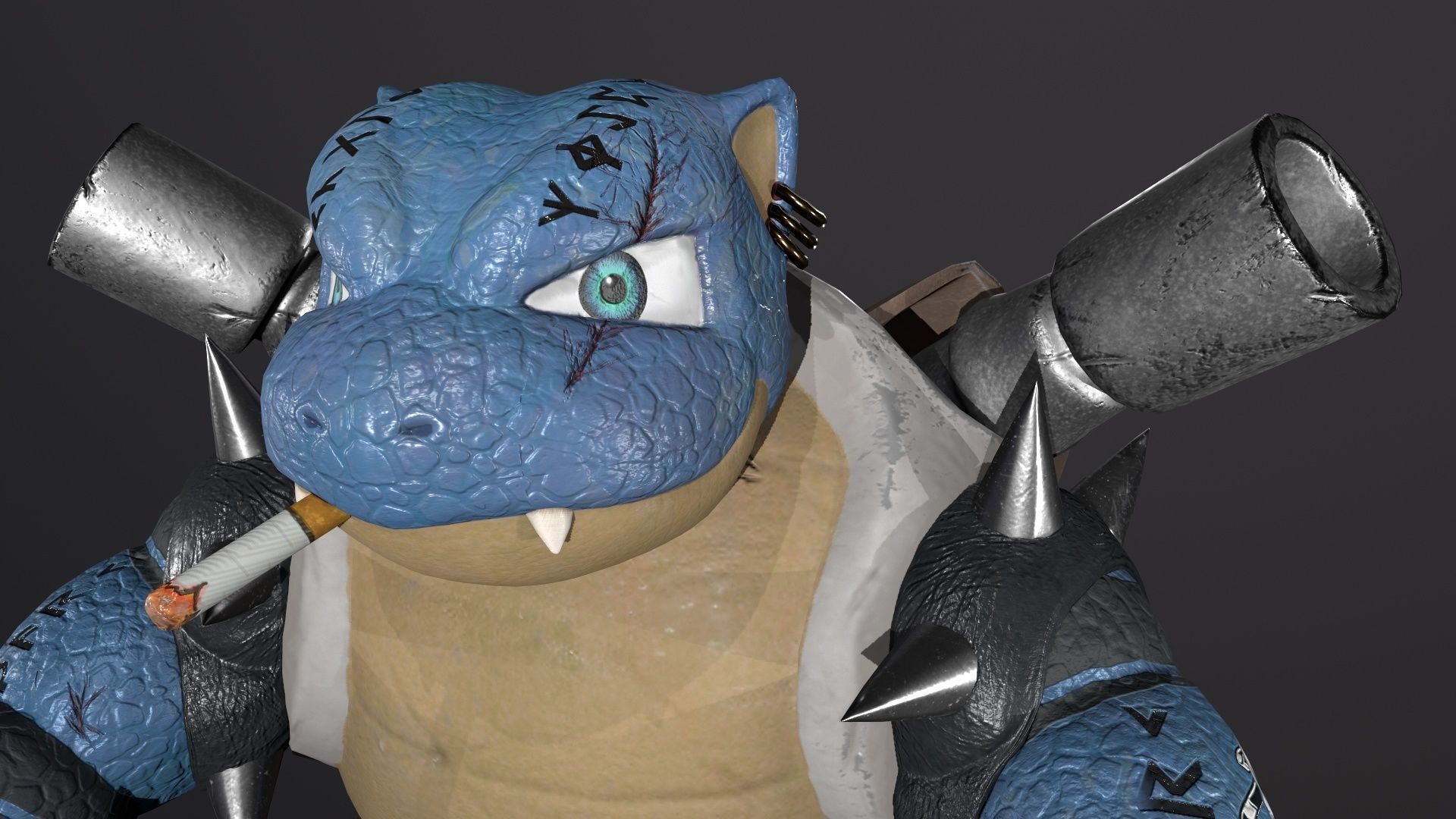 3D model Battle Blastoise VR / AR / low-poly | CGTrader