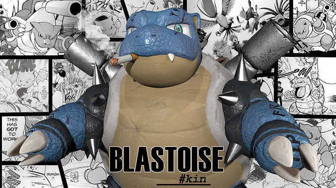 3D model Battle Blastoise VR / AR / low-poly | CGTrader