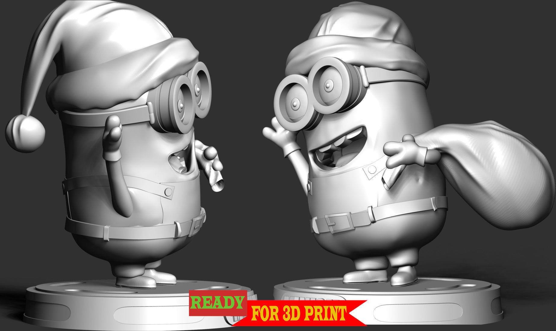 Santa Dave Minion 3D model 3D printable | CGTrader