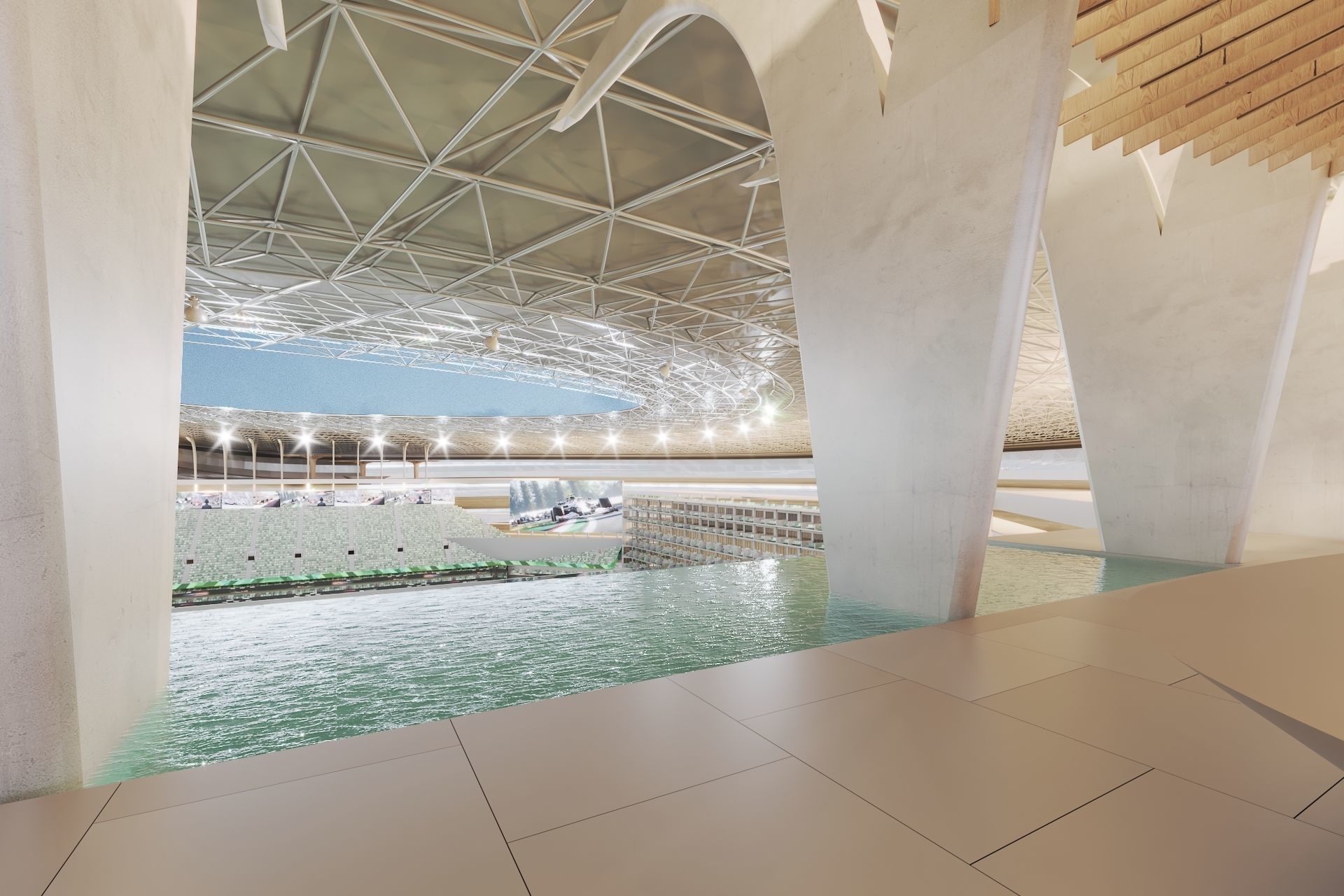 Stadium and sports complex 3D model | CGTrader