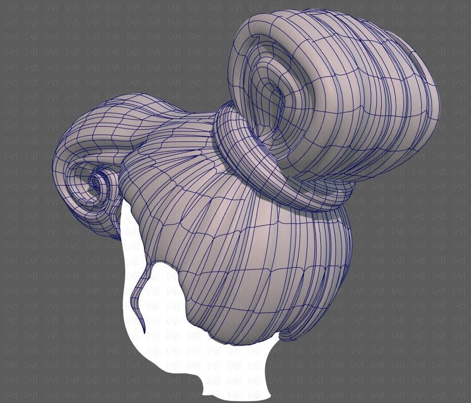 3D model Base Hair for girl V50 VR / AR / low-poly | CGTrader