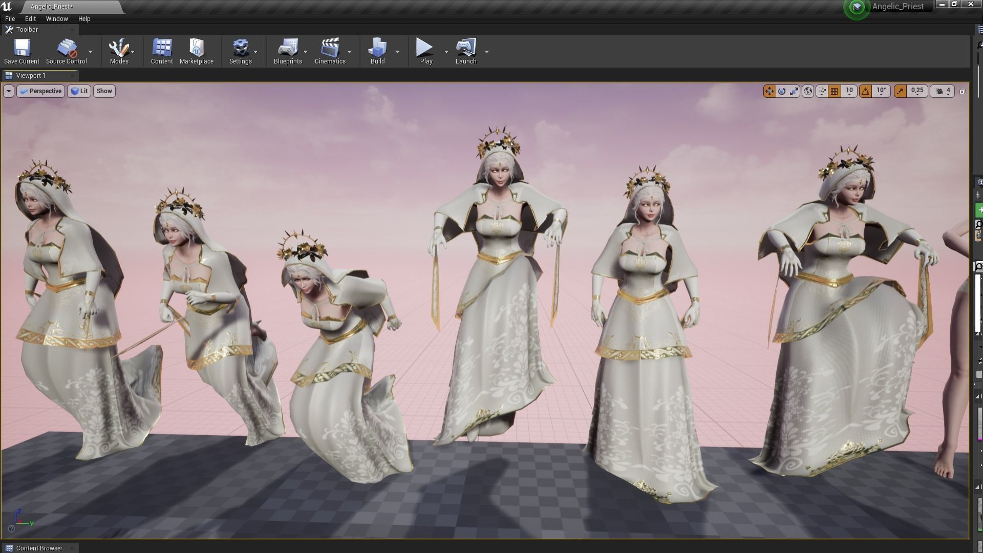 3D model Angelic Priest VR / AR / low-poly rigged | CGTrader