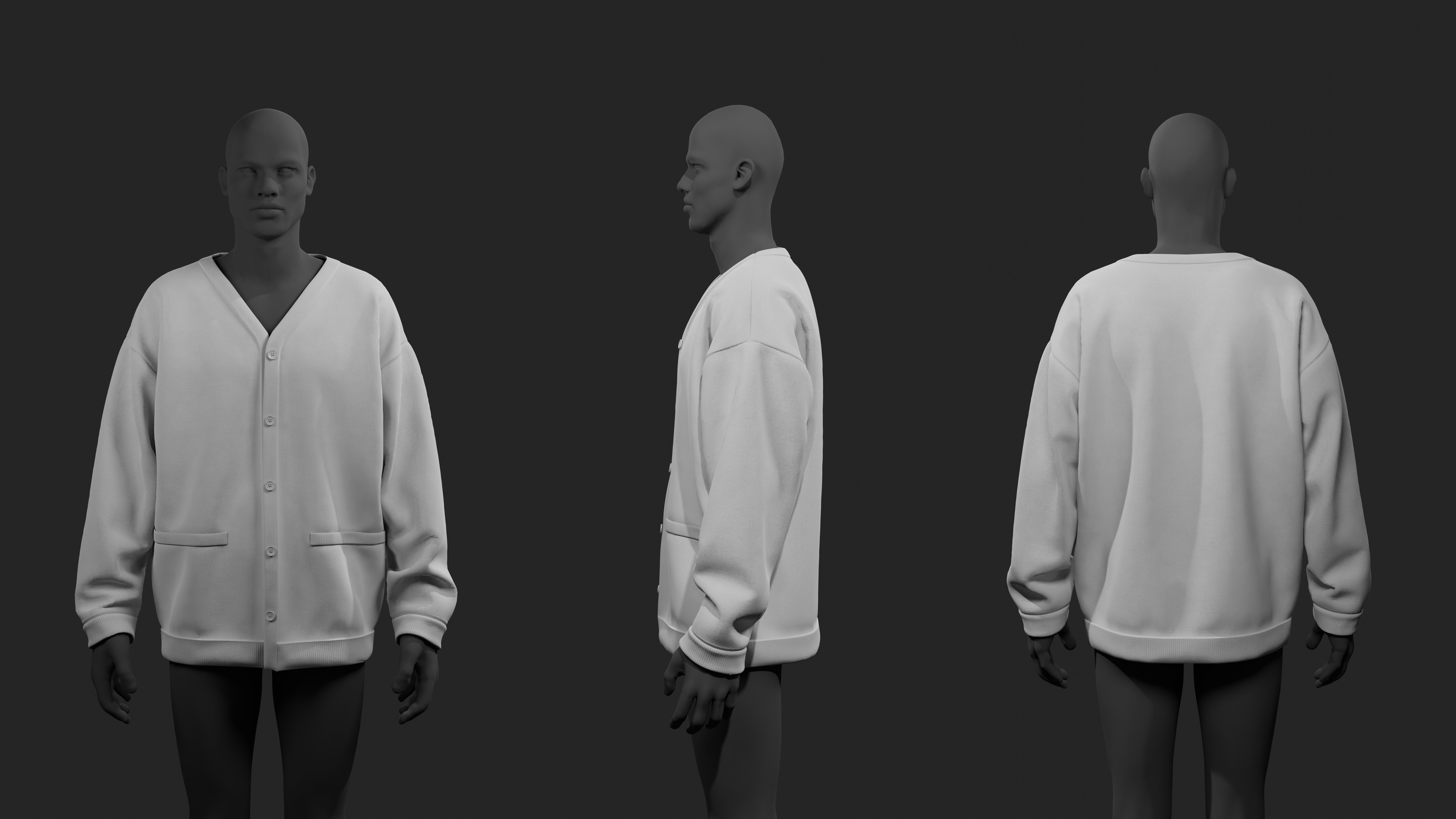 Loose Fit basic clothes pack clo 3d Marvelous Designer 3d model 3D ...