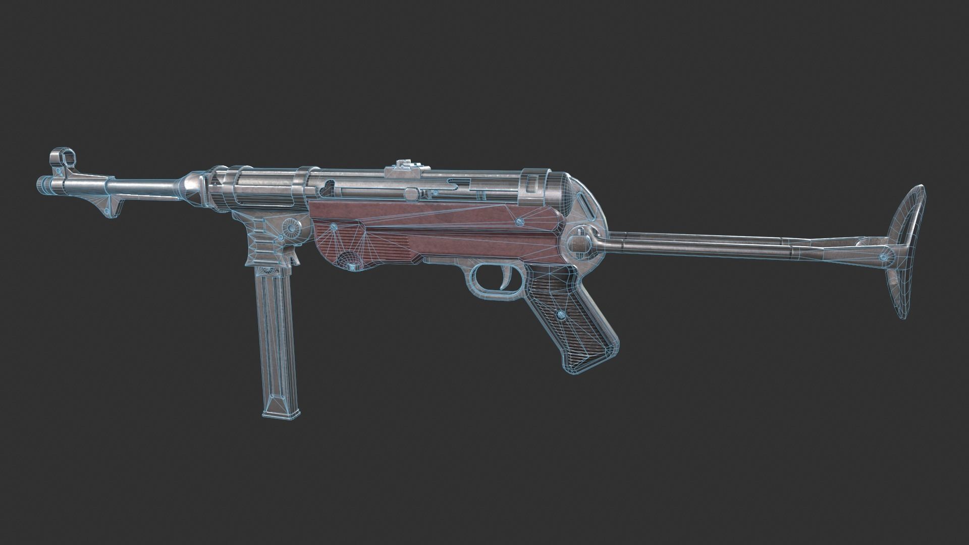 3D model MP40 Submachine Gun VR / AR / low-poly | CGTrader