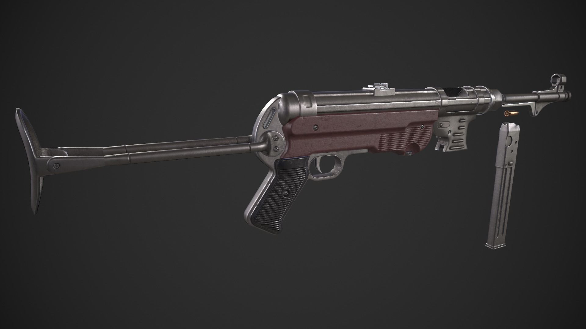 3D model MP40 Submachine Gun VR / AR / low-poly | CGTrader