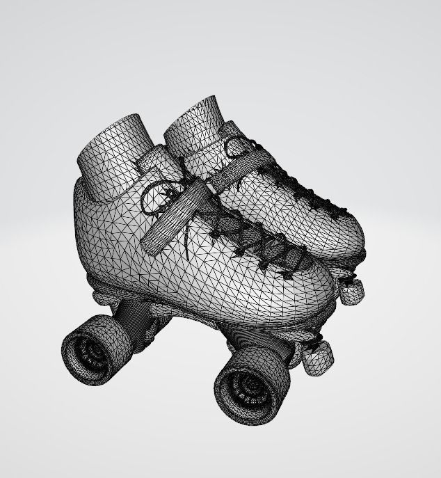 rollerskates pair of roller skates 3D model 3D printable | CGTrader