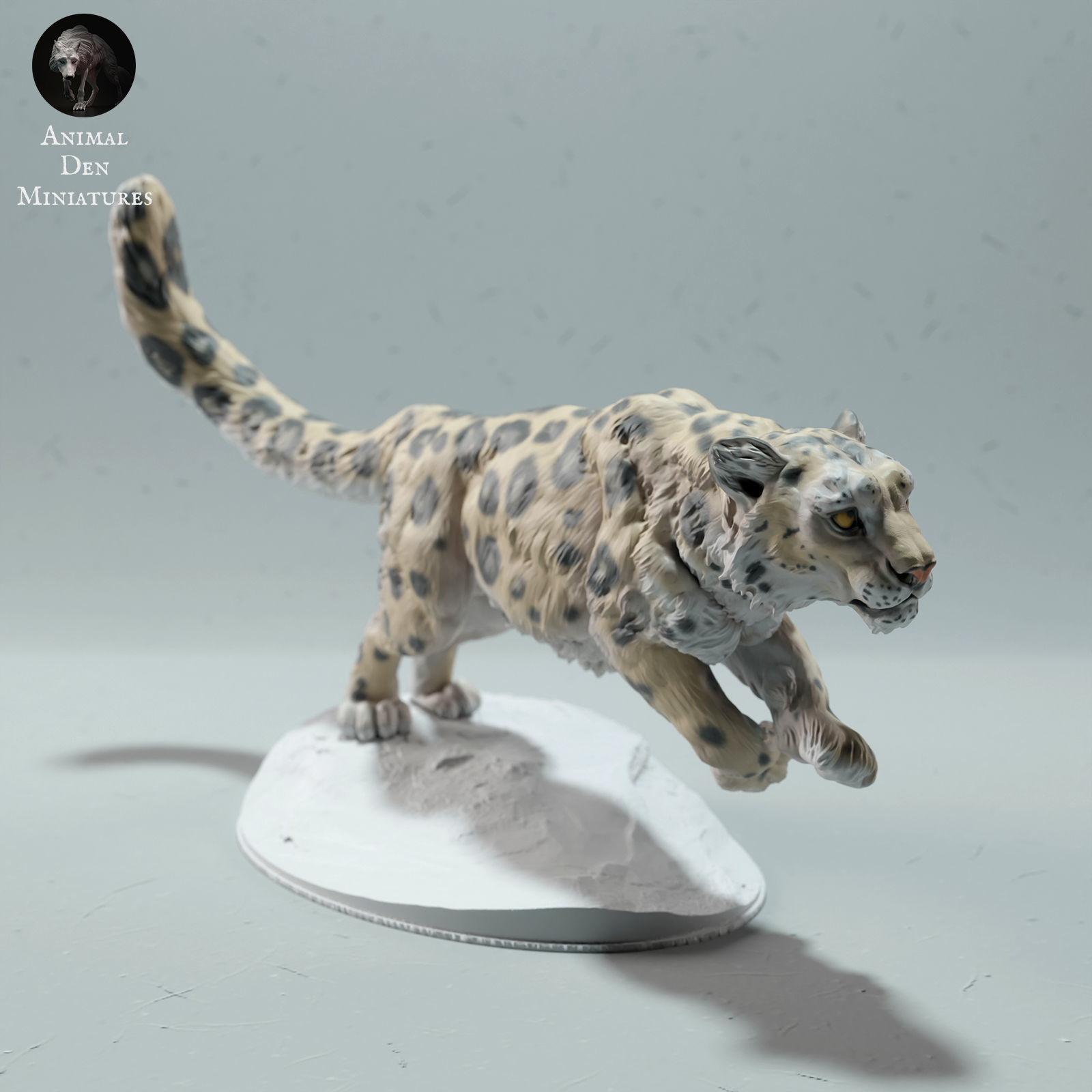 Snow Leopard Run 3D model 3D printable | CGTrader