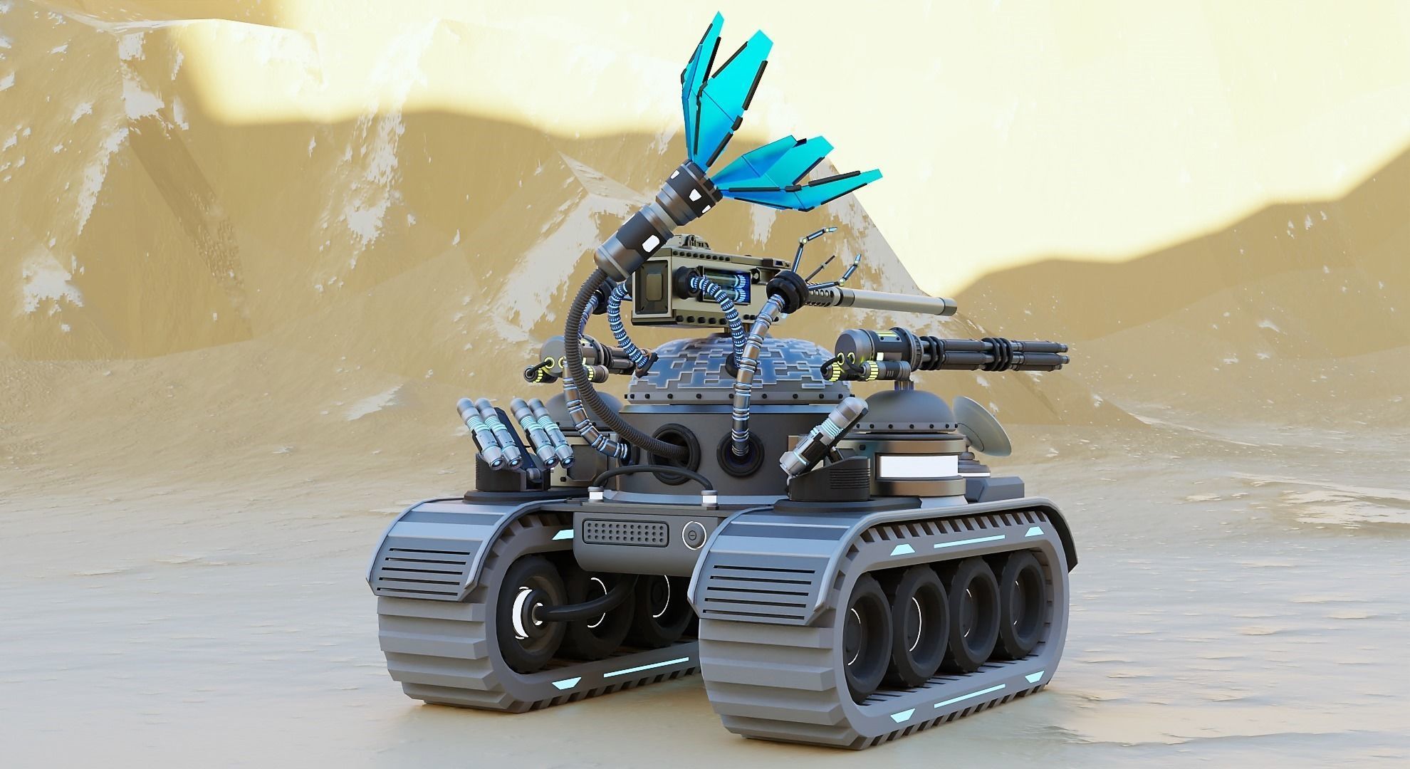 Sci-fi Robot Tank Hard-Surface 3D model | CGTrader