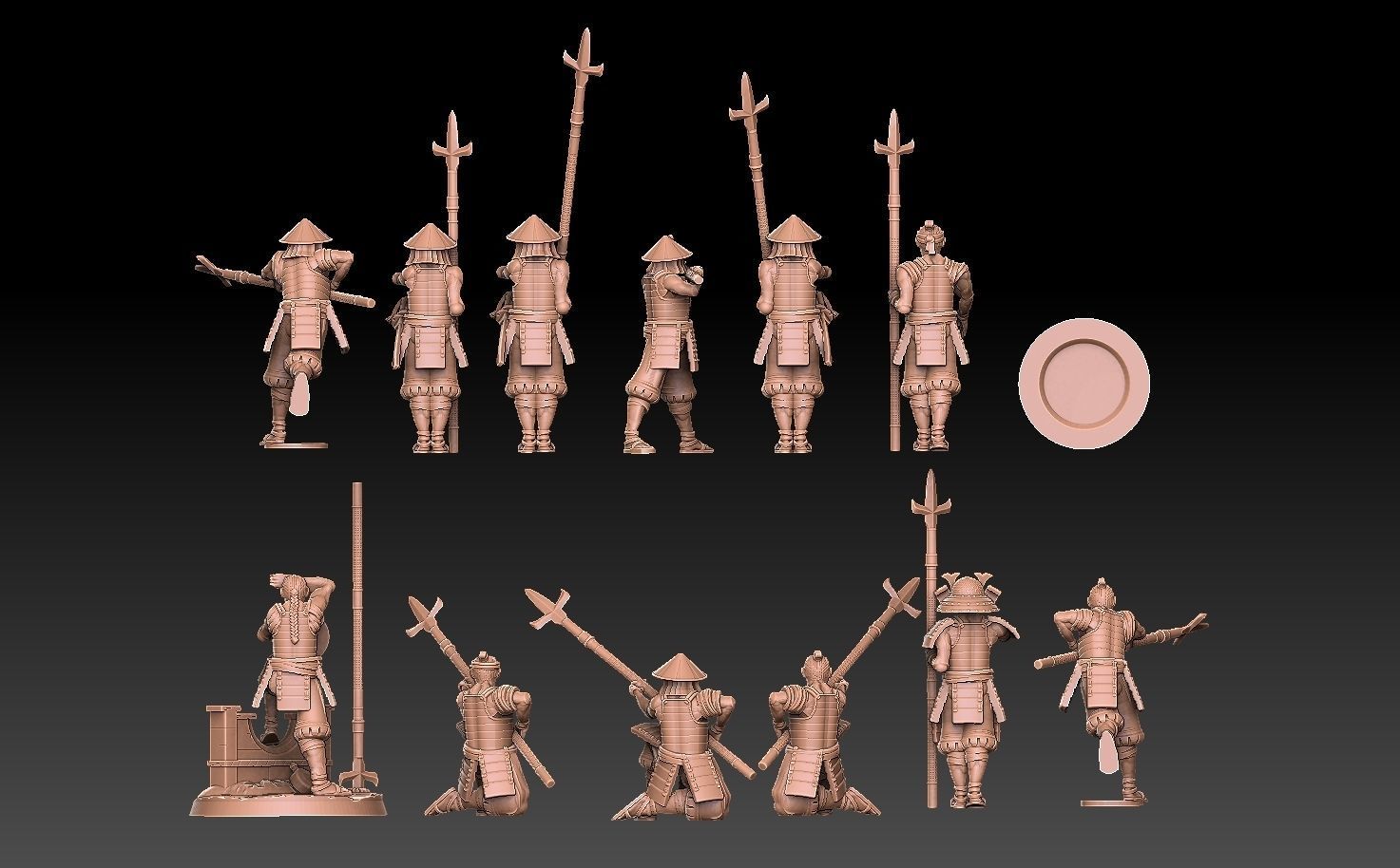 Ashigaru Yari Regiment 3D model 3D printable | CGTrader