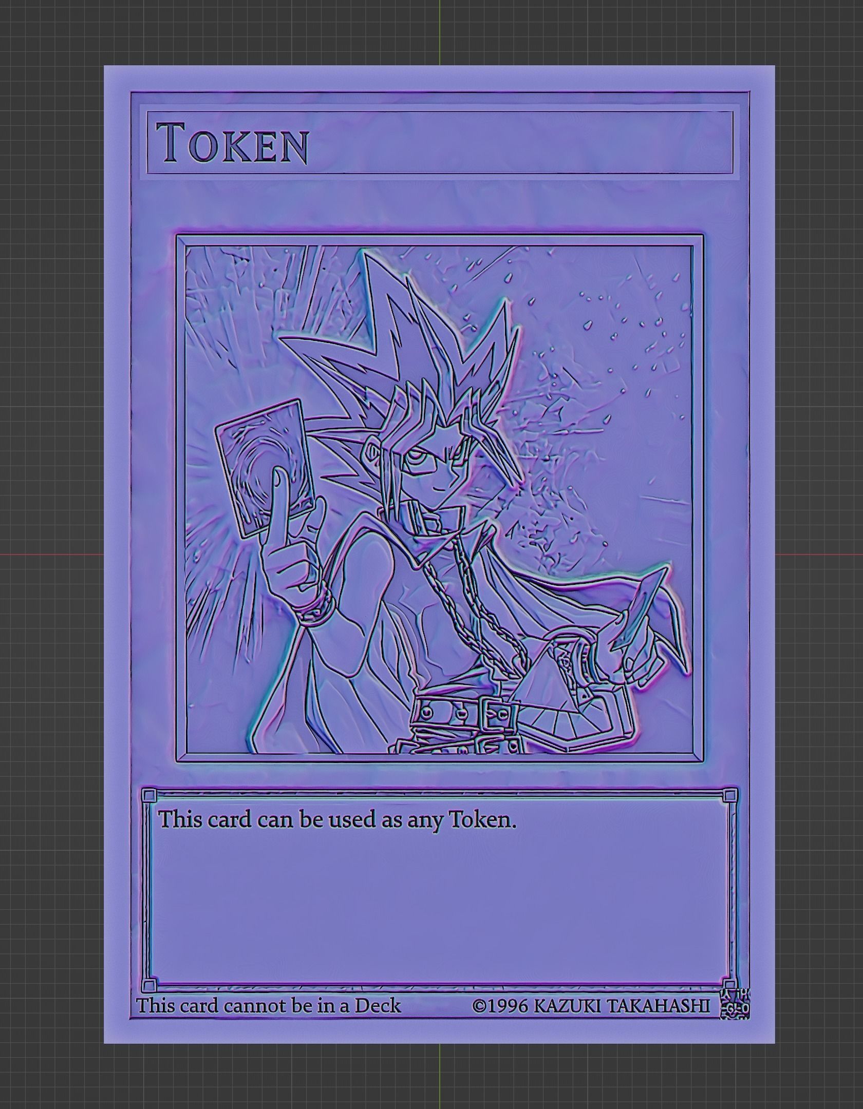 yami yugi - yugioh token card 3D model 3D printable | CGTrader