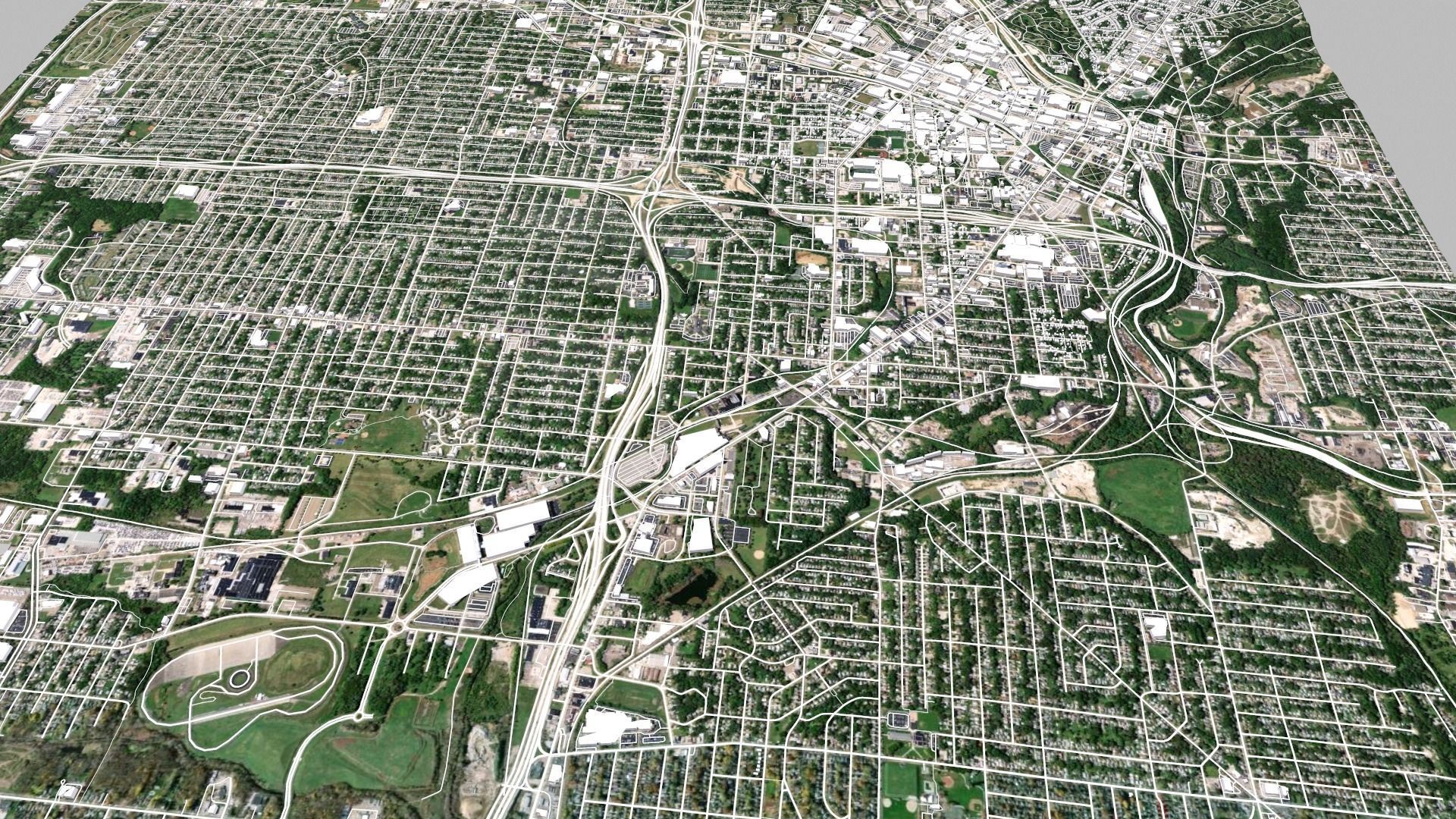 Cityscape Akron Ohio USA 3D model | CGTrader