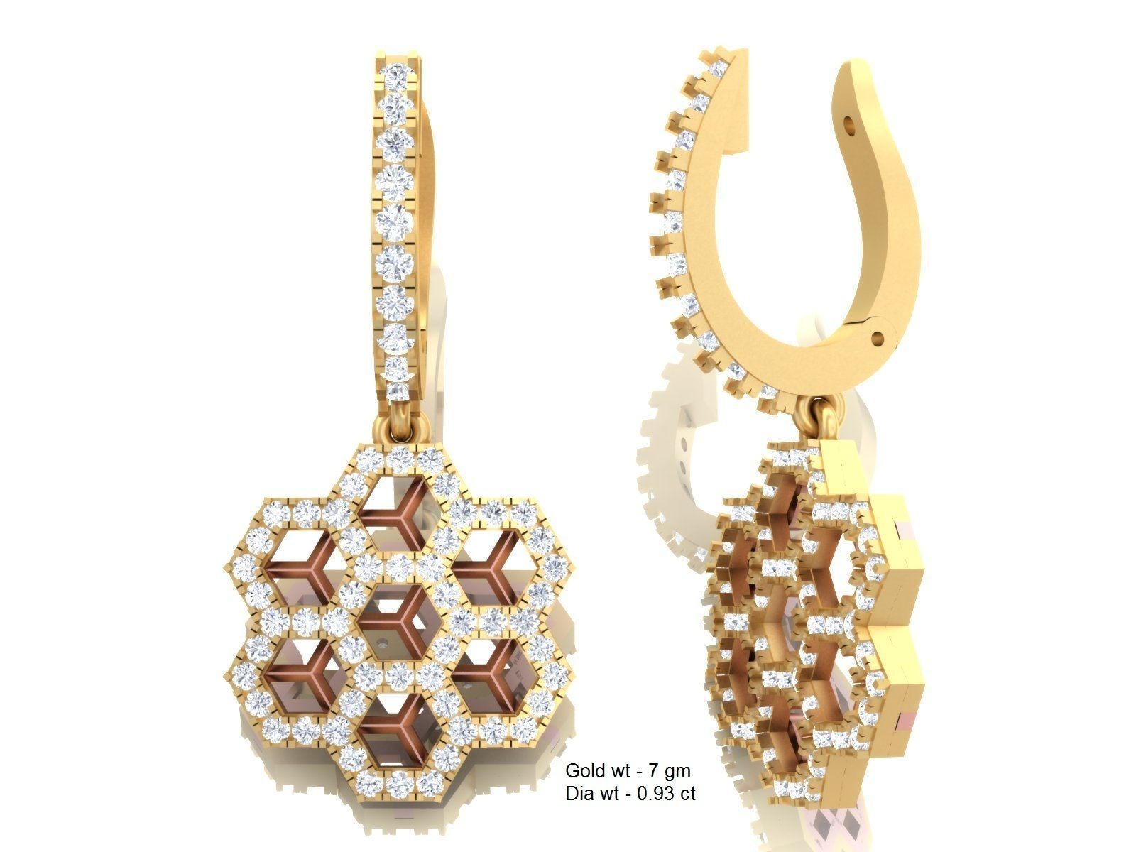 rectangulaire gold bee models 3D model 3D printable | CGTrader