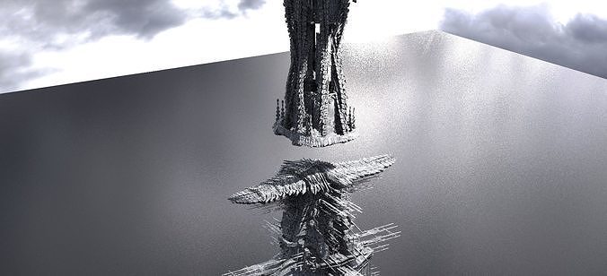 Dark Fusion City Alien Bridge Kit bash 5 3D model | CGTrader