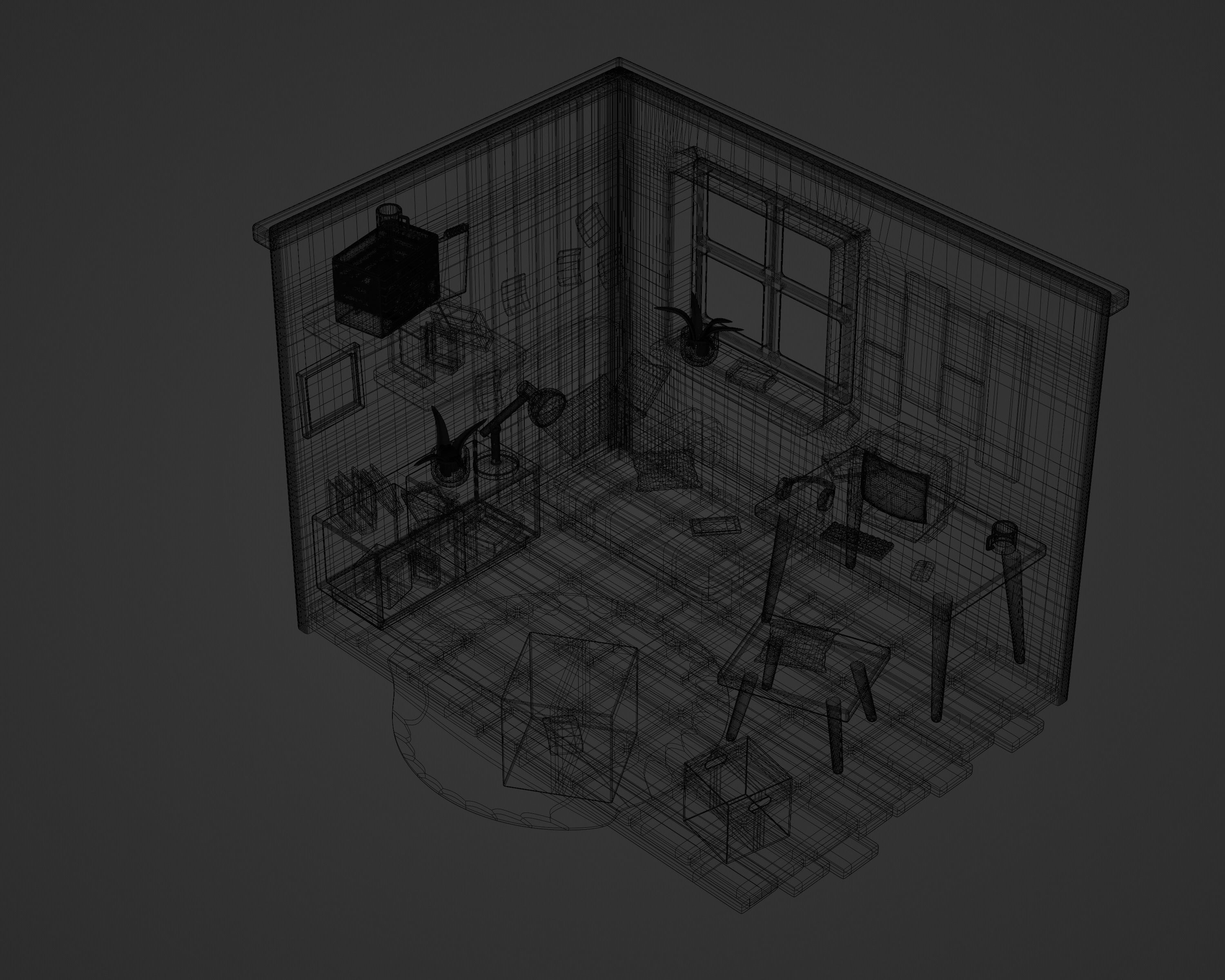 Cute 3D room free 3D model | CGTrader