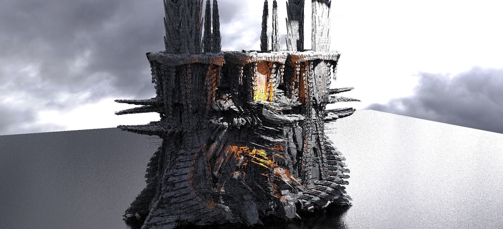 Energy Dark Fusion Core Towers Kit bash 2 3D model | CGTrader